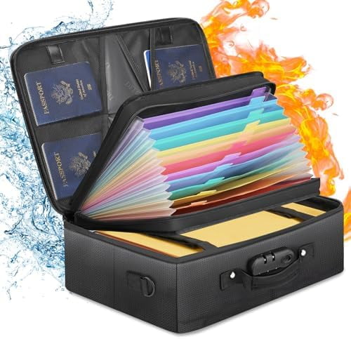 Fireproof Document Organizer With , Waterproof File Organizer for ...