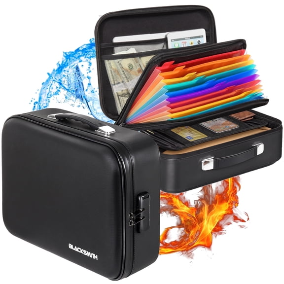 Fireproof Document Box - 8-Layer Hard Shell Fire Proof Safe for Home ...