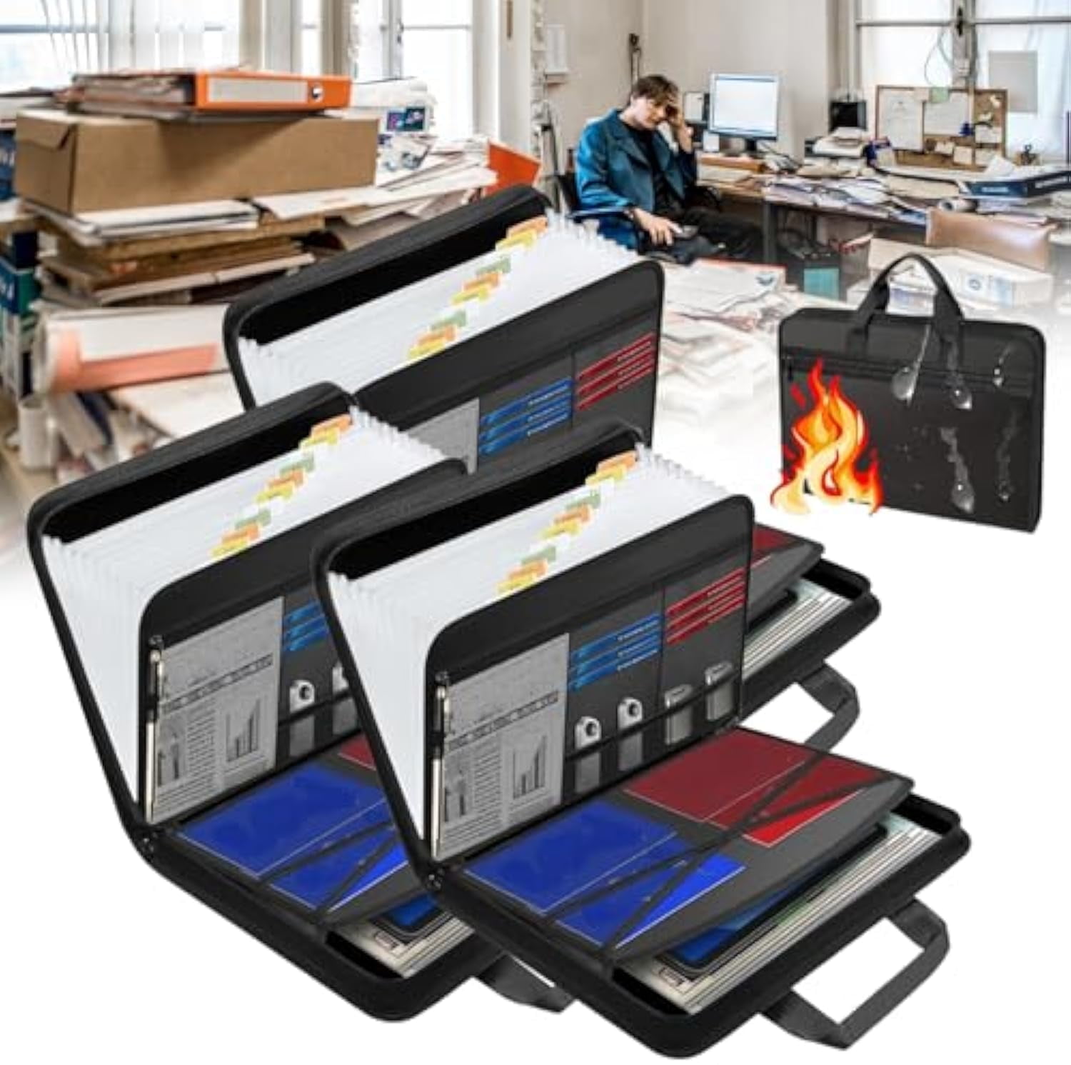 Fireproof File Folder - Expanding File Folder, Document File, Maintainw ...
