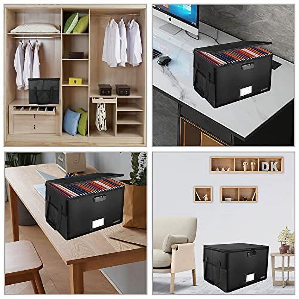 Fireproof Filing Cabinet File Box with Lock, Havcybin File Storage ...