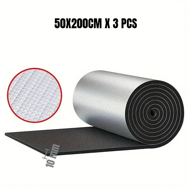 Fireproof Heat and Sound Insulation Mat 200x50cm Acoustic Thermal Mat ...