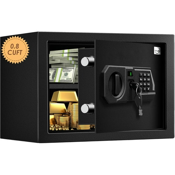 Fireproof Safe Box 0.8 Cuft Digital Box, Keypad Small Lock Box Cabinet ...