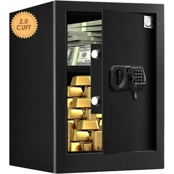 Fireproof Safe Box 2.0 Cuft Digital Box, Keypad Large Lock Box Cabinet ...