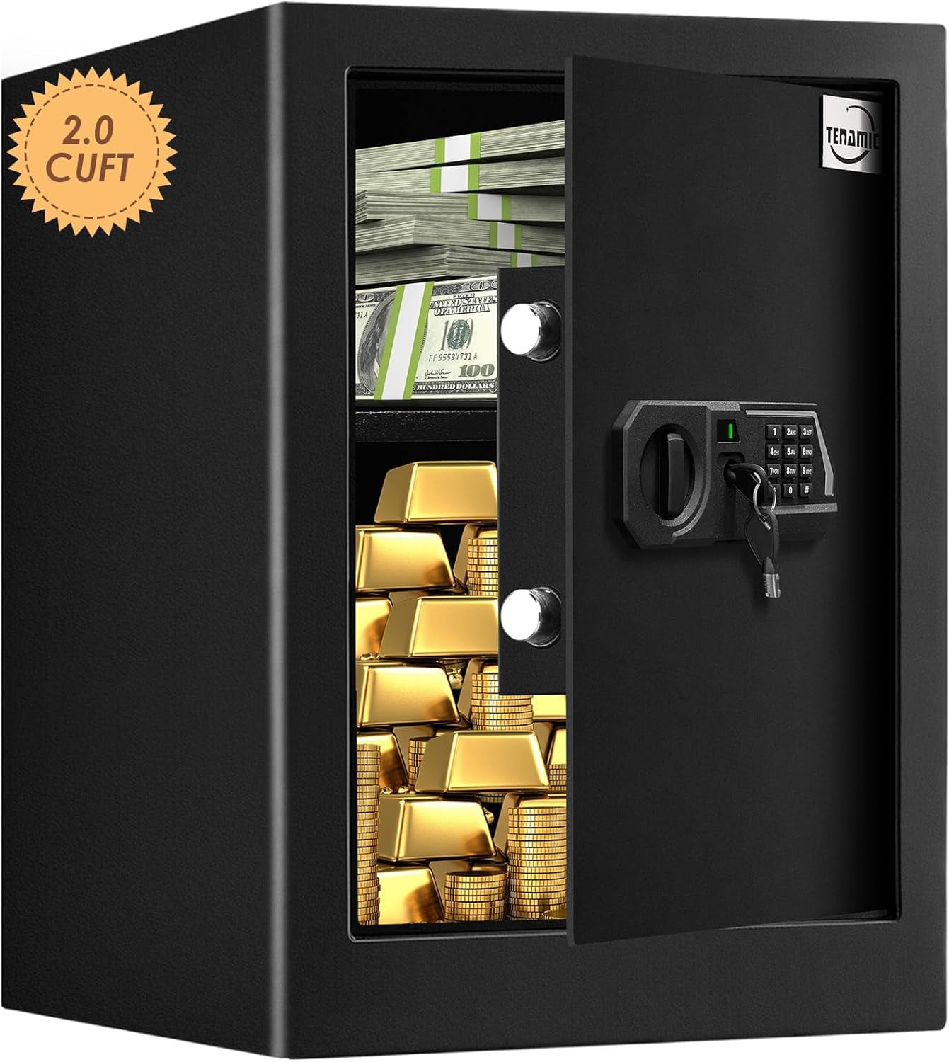 Fireproof Safe Box 2.0 Cuft Electronic Digital Security Box, Keypad ...