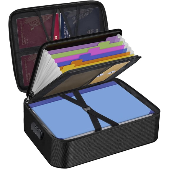 Fireproof Safe File Box, Document Organizerwith Combination Lock ...
