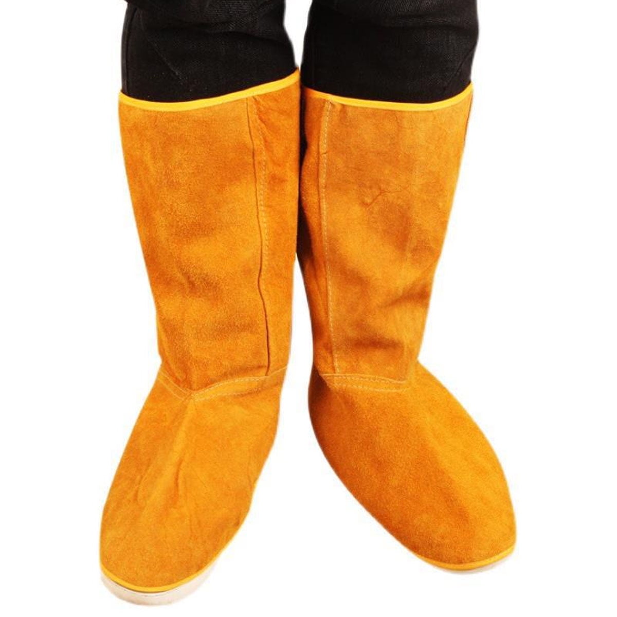 Fireproof Shoe Leg Cover, Split Cowhide Leather Foot Safety with Spark ...