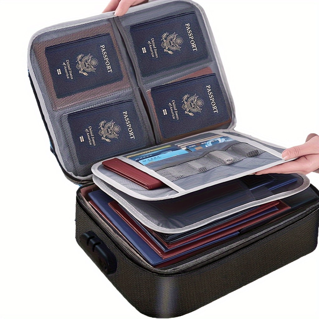 Fireproof and Waterproof Document Organizer with Combination Lock ...