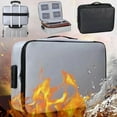 Fireproof & Waterproof Locking Document Safe Box - Portable File ...