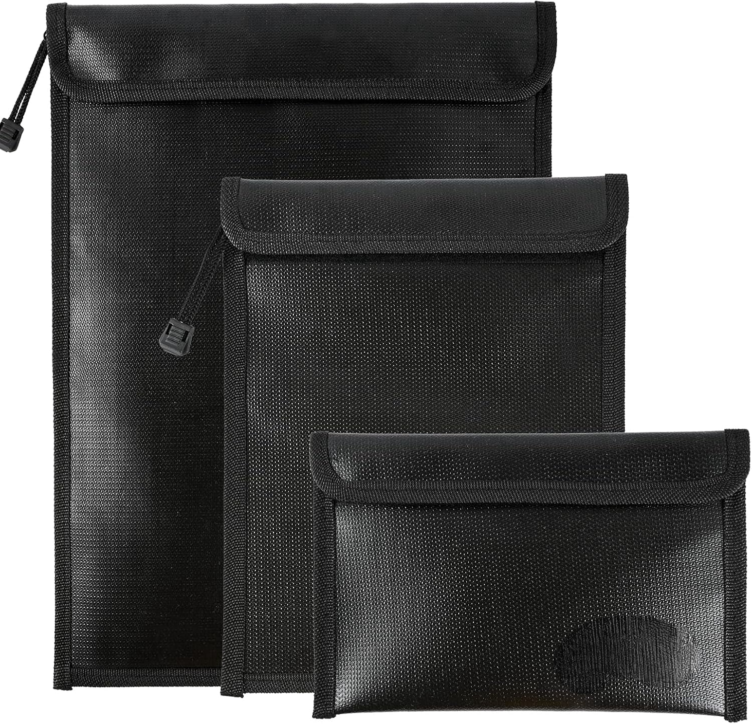 Fireproof Waterproof Money Document Bag - 3 Pack Safe Upgraded Zipper ...