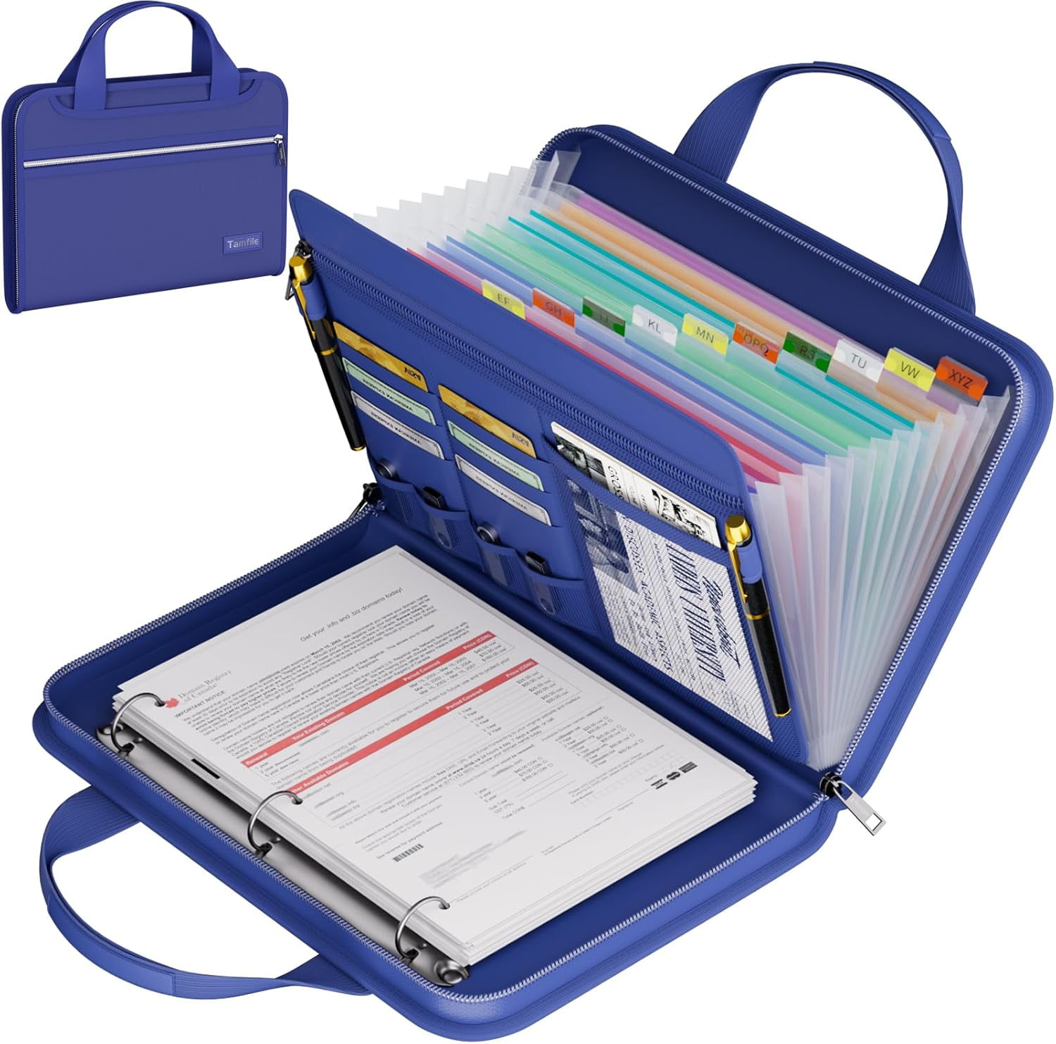 Fireproof accordion file manager and handle, 13-pocket expansion folder ...