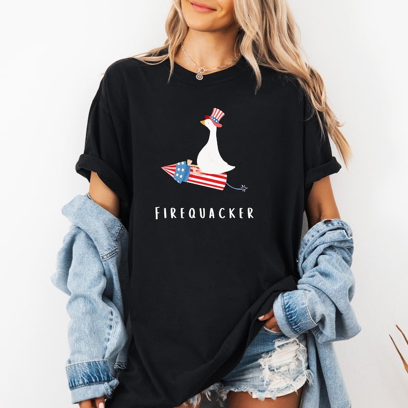Firequacker Shirt Goose Shirt 4th Of July Shirt Shirt Independence Day ...