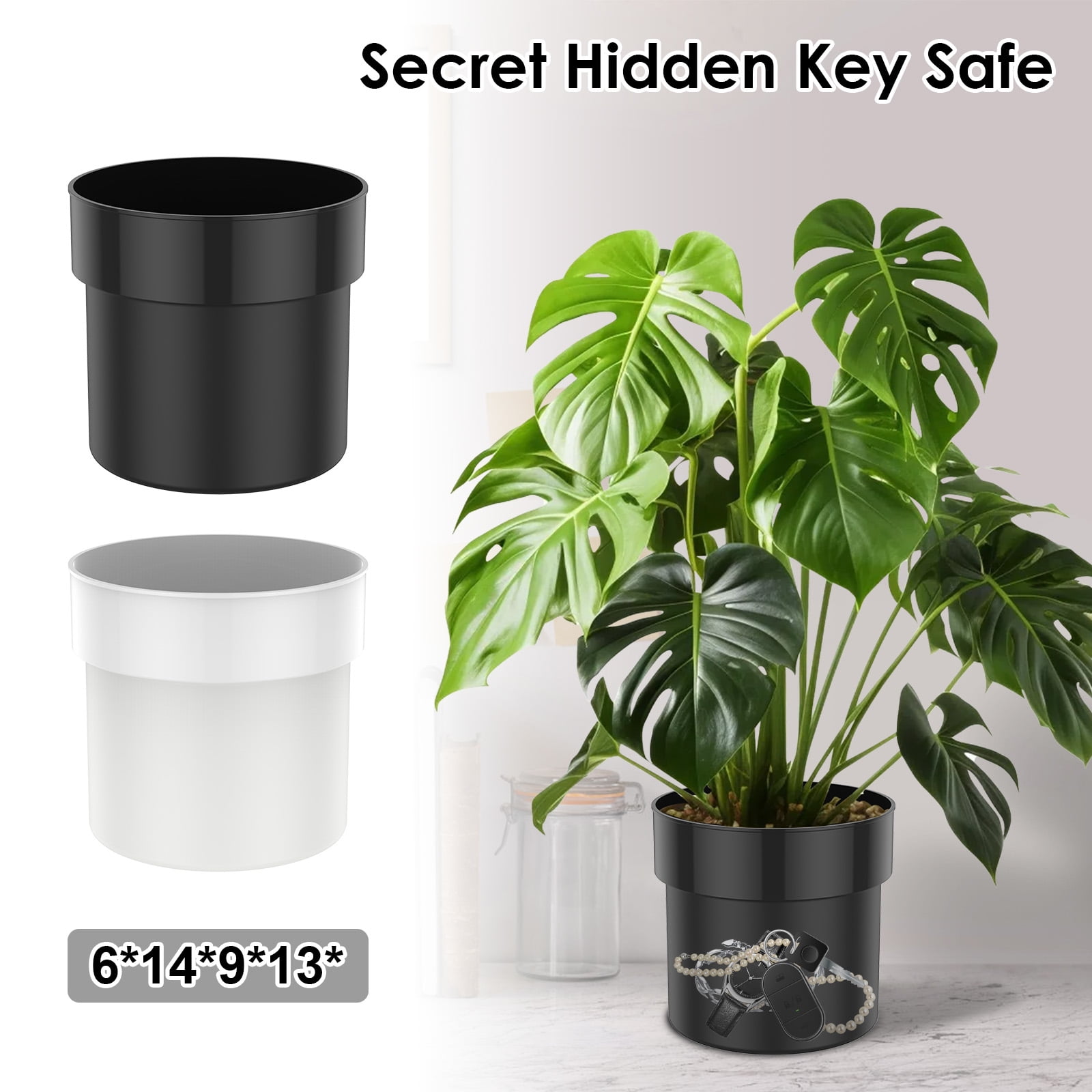 Fireresistant Waterproof Flower Pot Diversion Safe with Fireproof Money ...