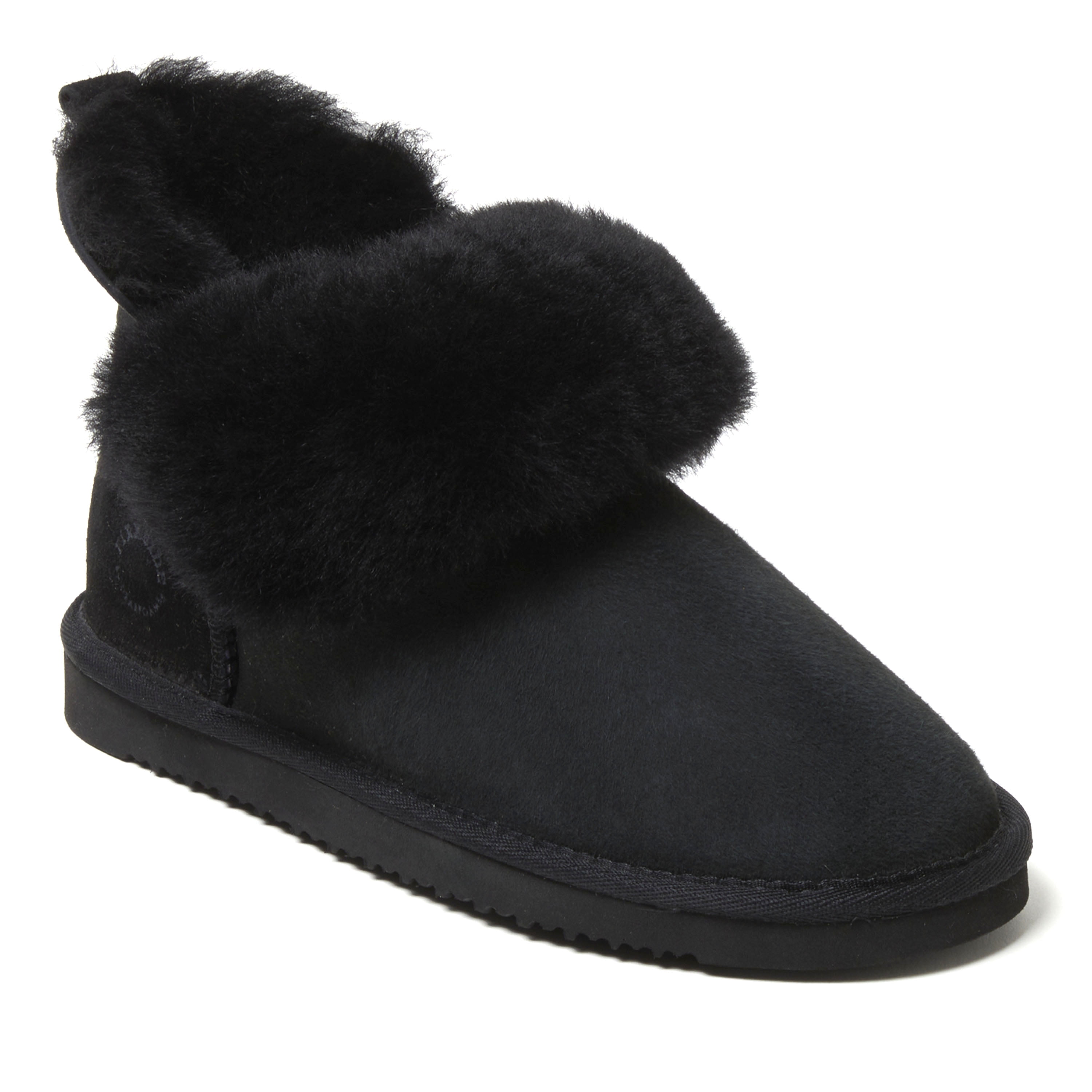 Fireside By Dearfoams Women's Perth Genuine Shearling Foldover Boot ...