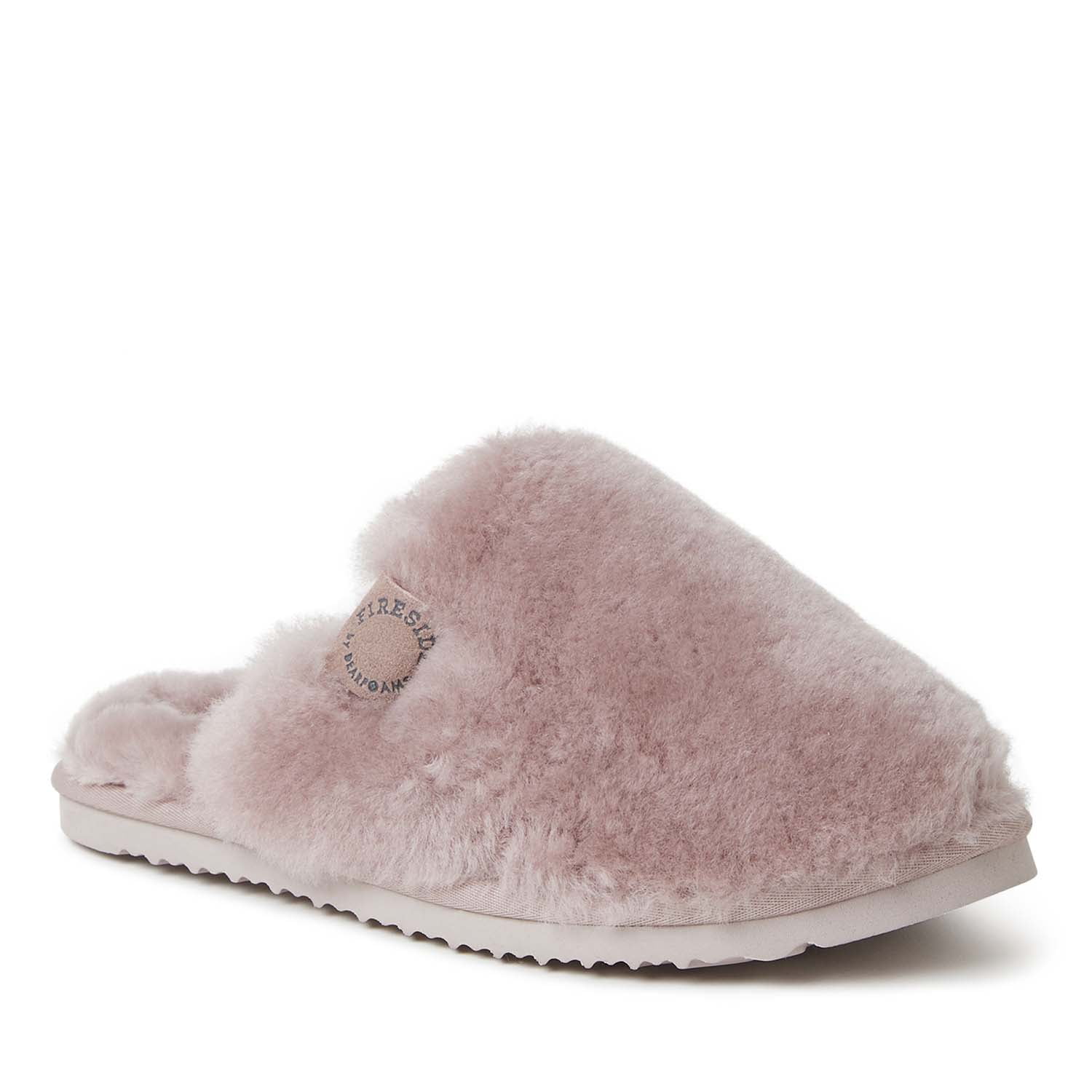 Fireside By Dearfoams Women's Shelly Beach Genuine Shearling Fuzzy ...