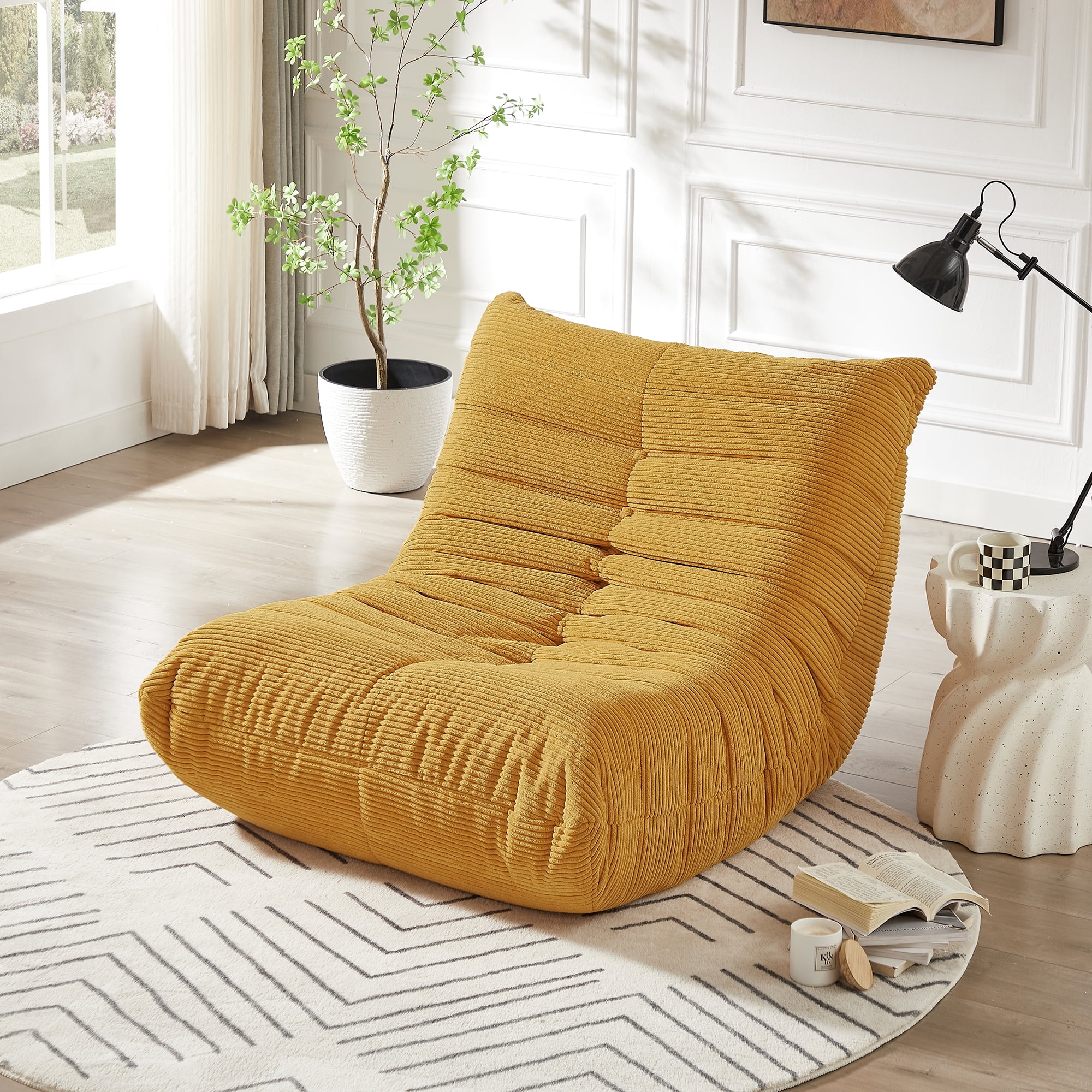 Comfy Fireside Chair & Floor Sofa, Modern Armless Lounge for Living ...