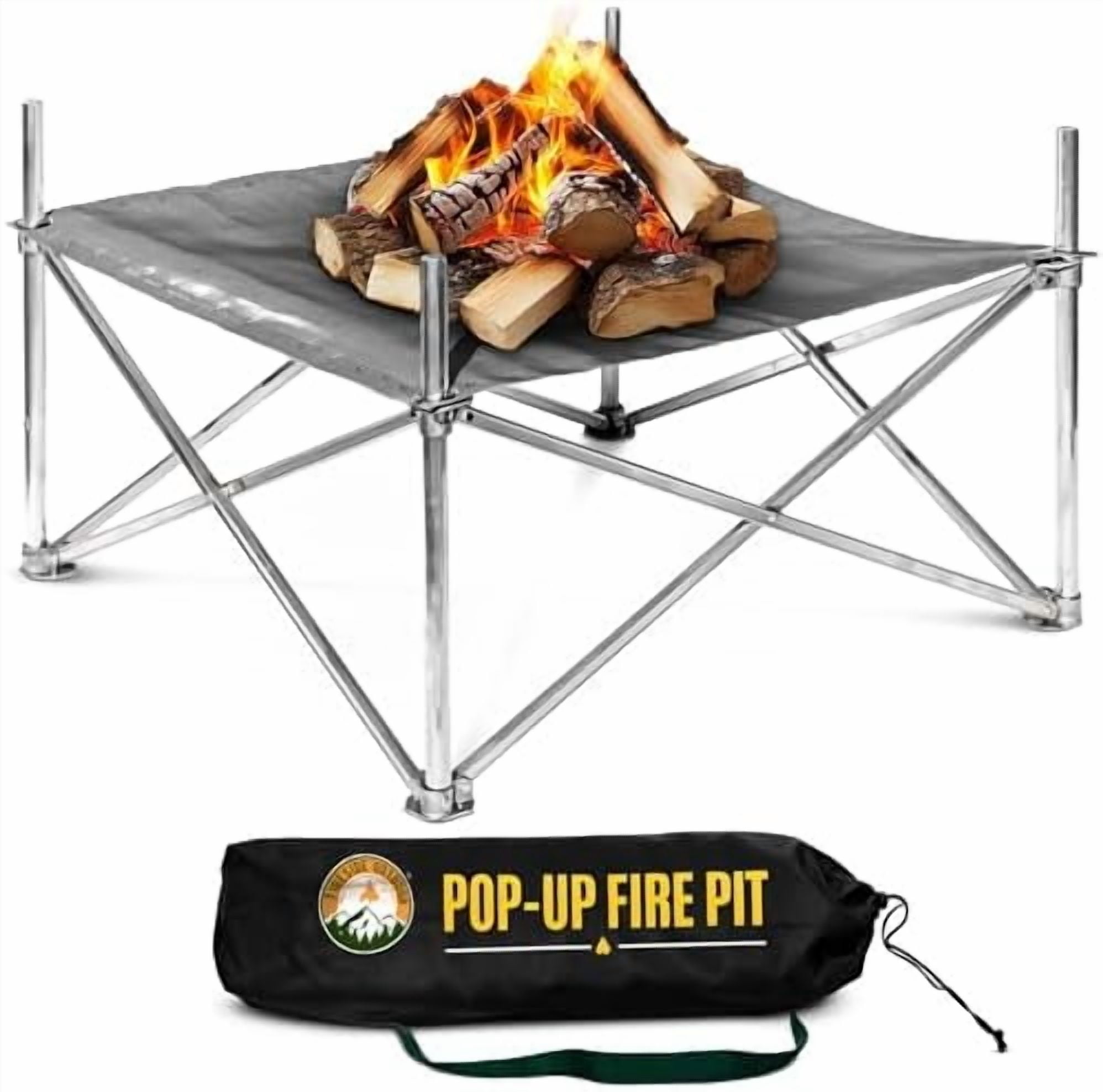 Fireside Outdoor Pop-Up Fire Pit 24" Ultra Lite Weighs 3.2 lbs ...