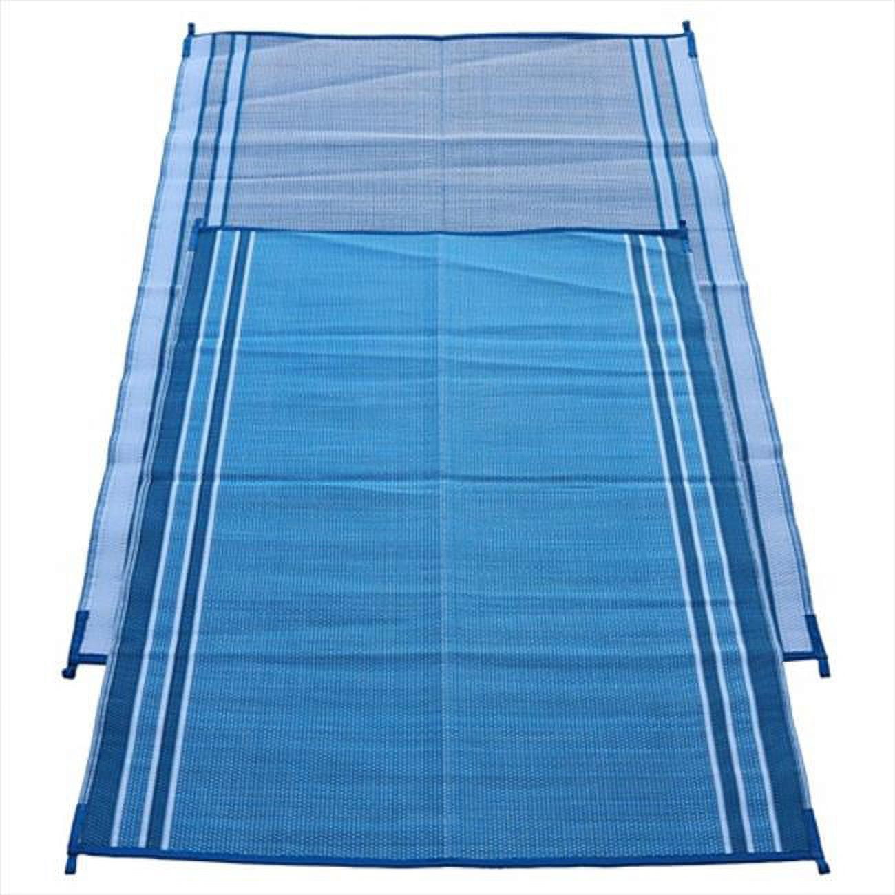 Fireside Patio Mats Hawaiian Blue 5 ft. x 7 ft. Polypropylene Indoor ...