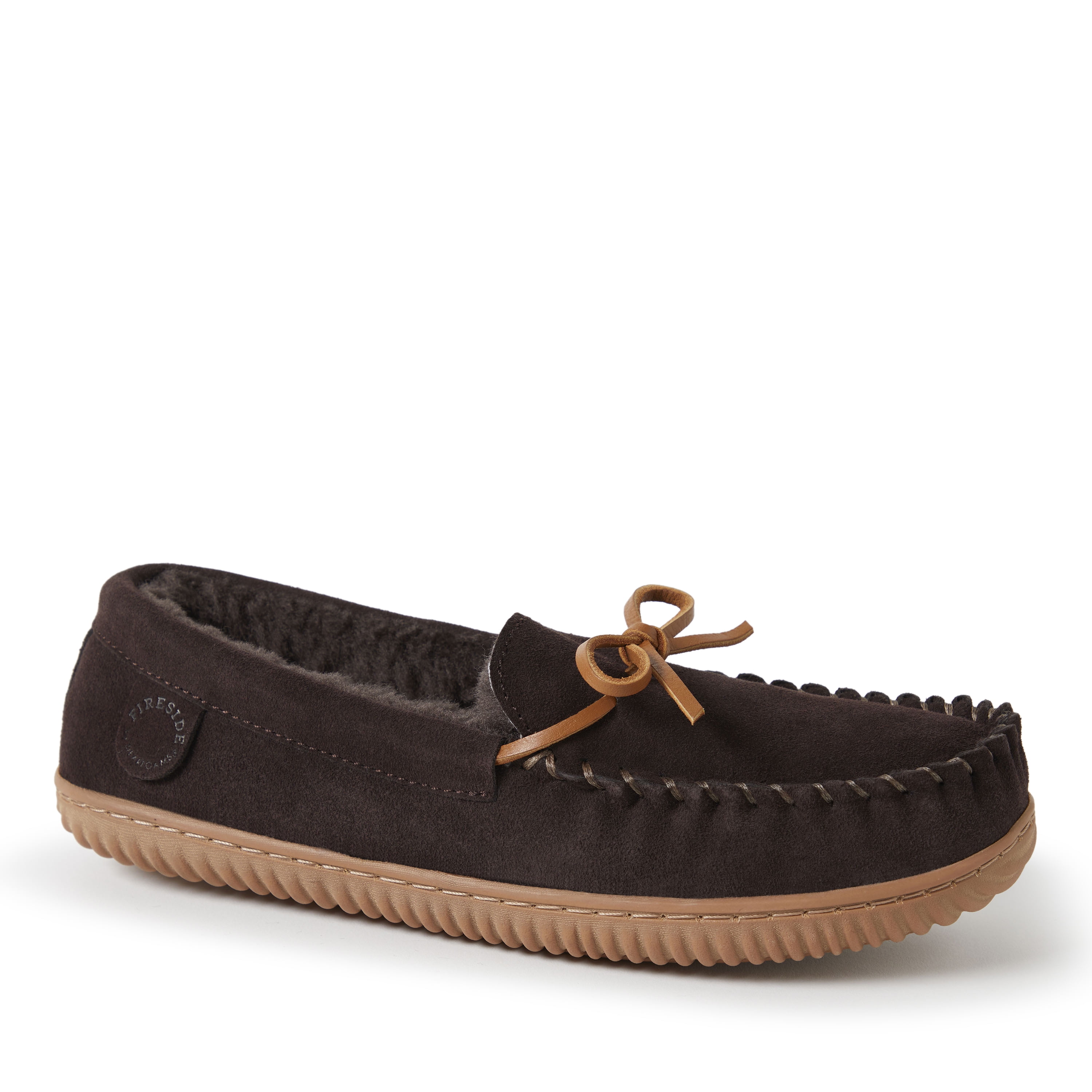 Fireside by Dearfoams Men's Nelson Bay Genuine Shearling Moccasin ...