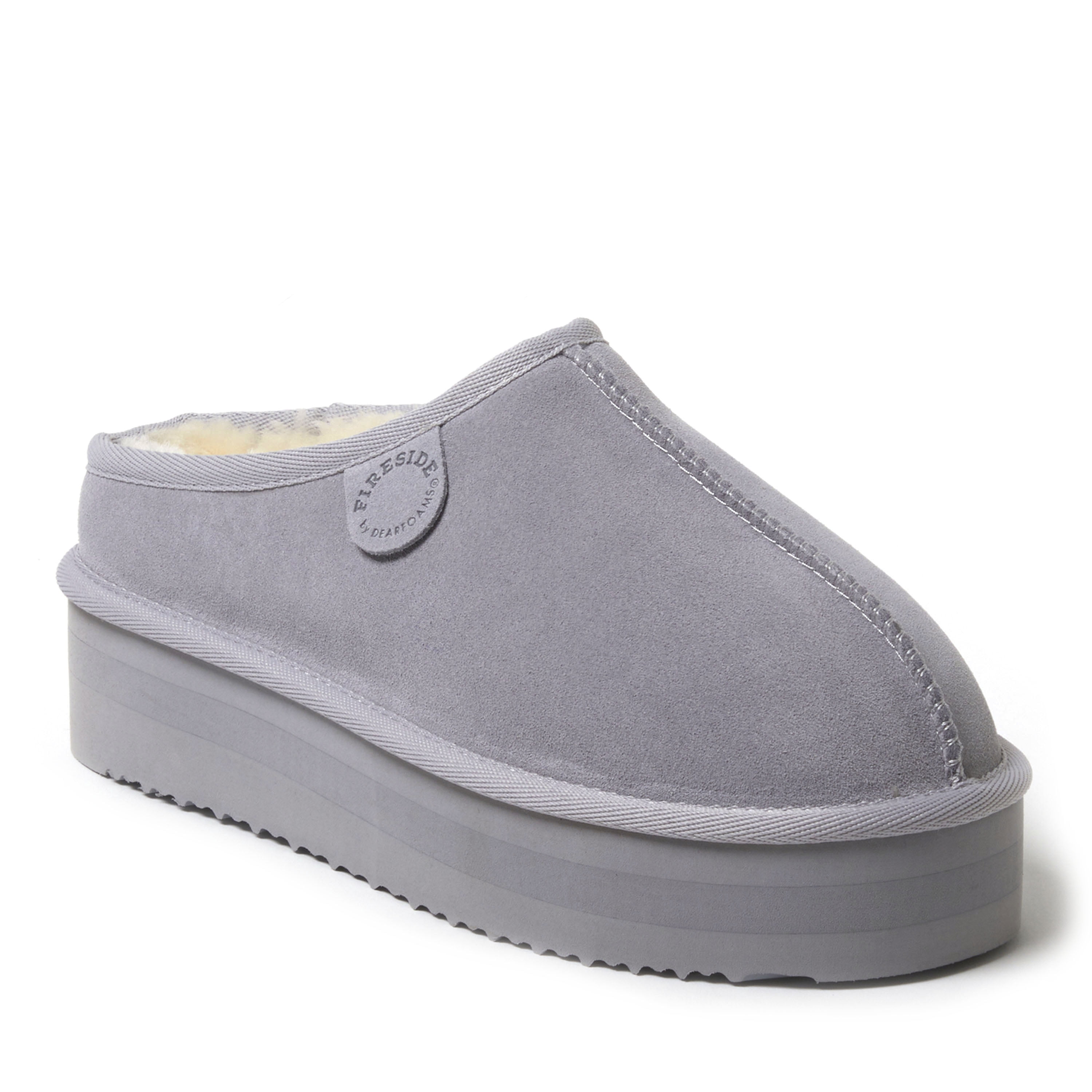 Fireside by Dearfoams Women's Queenstown Genuine Shearling Platform ...