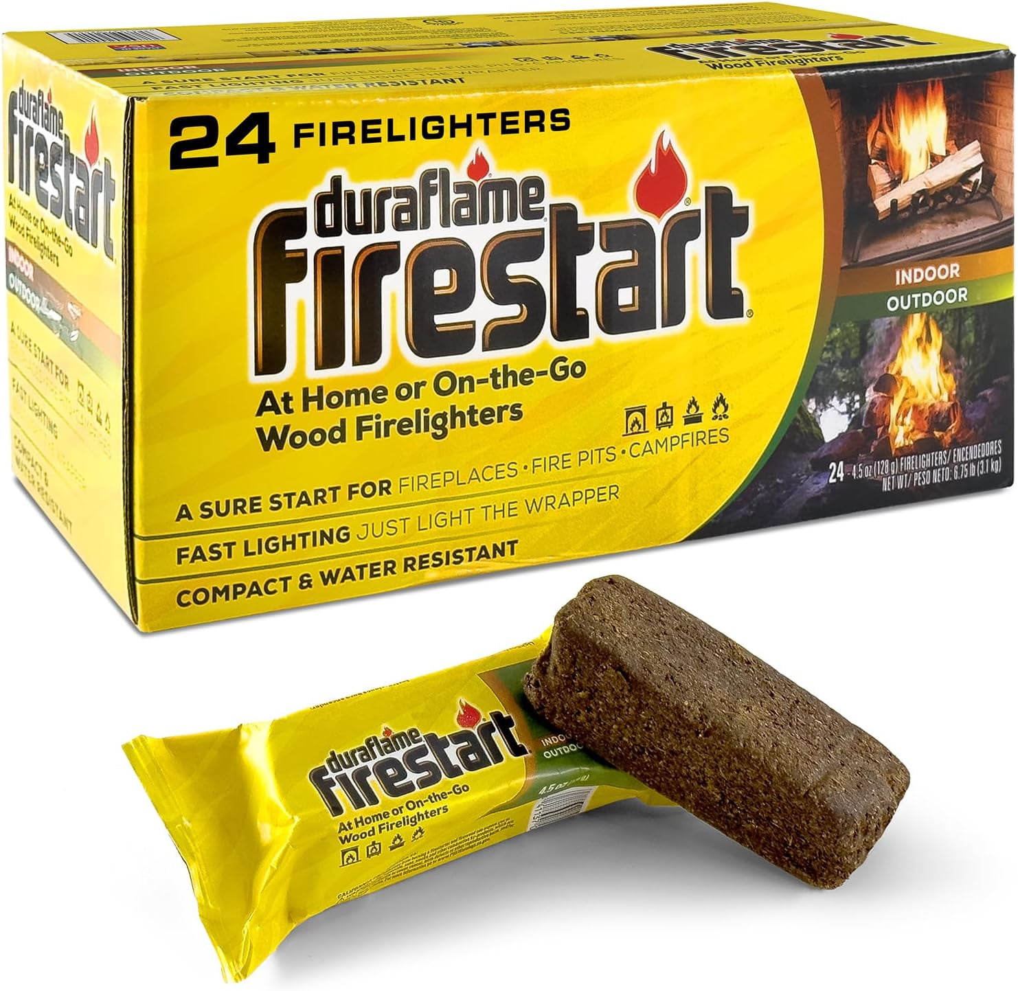 Camping Accessories: 24 Pack Fire Starters for Campfire, Fire Pit ...