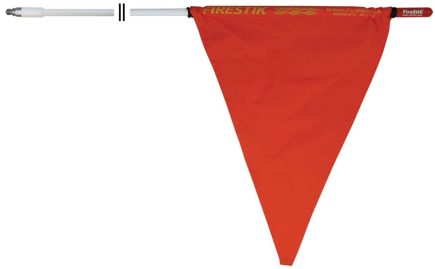 Firestik F5-W 5 ft. 0.38 x 24 in. Thread White Mast with Orange Safety ...