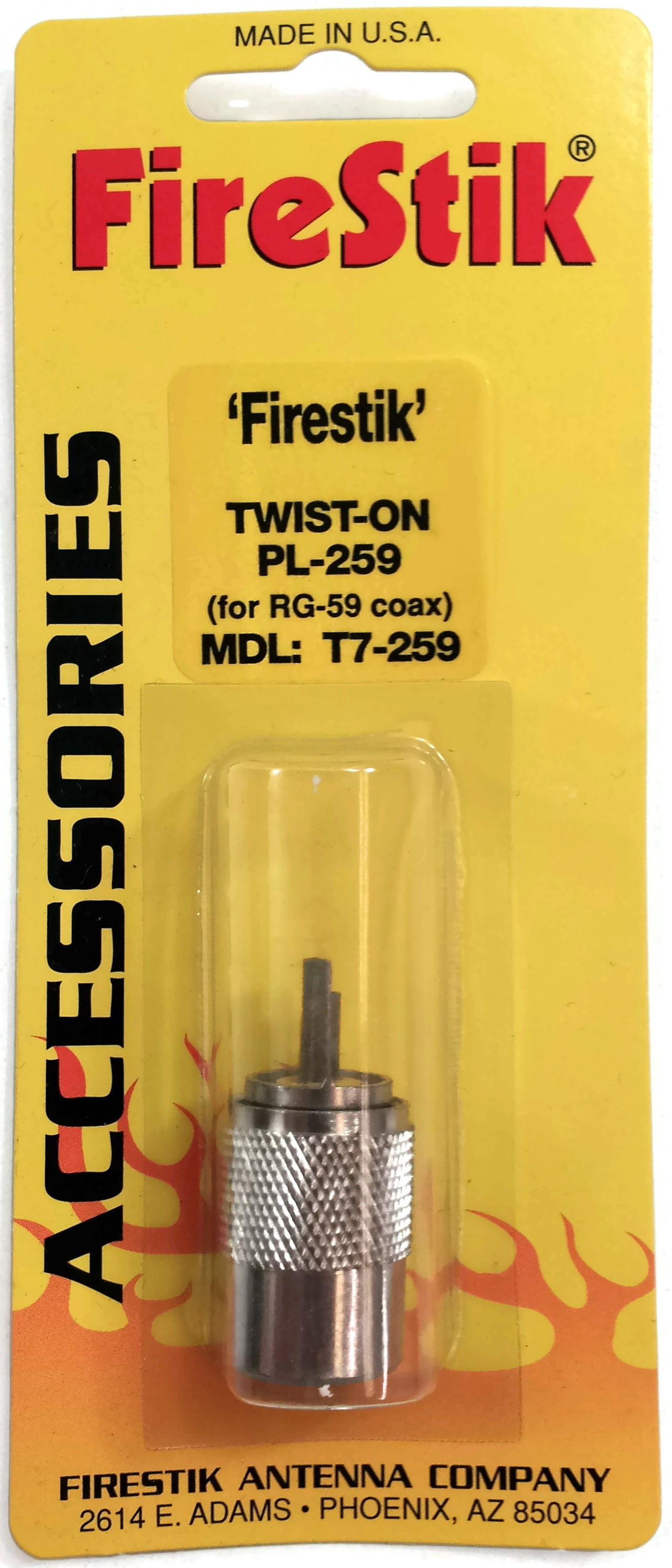 Firestik T7-259 CB Radio PL259 Cable Connector - Walmart.com