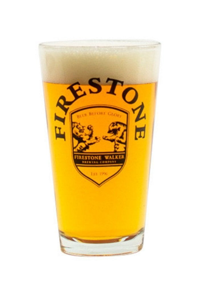 Firestone Beer Pint Glass 16 Ounce Bear vs Lion Shield - Walmart.com