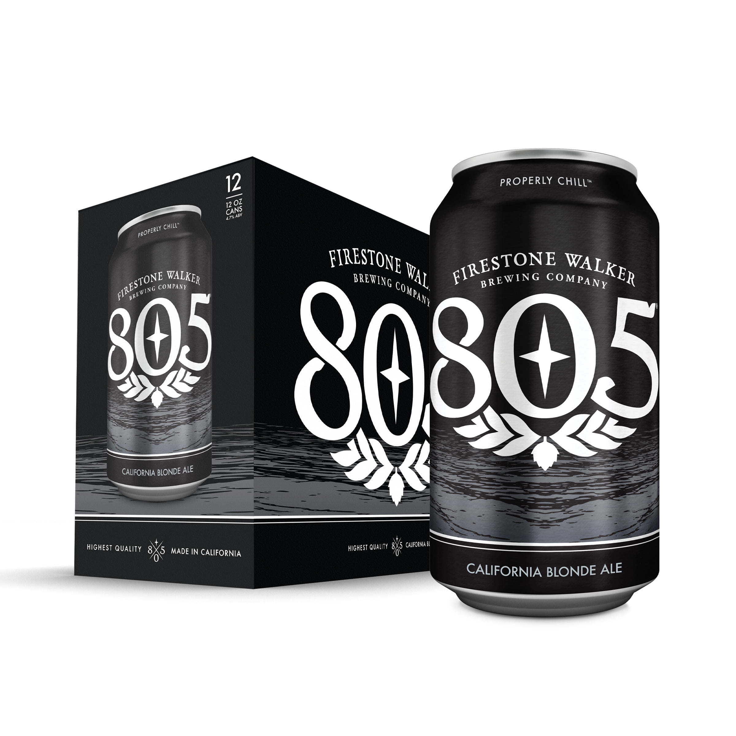 Firestone Walker 805 Blonde Ale Craft Beer, 12 Pack, 12 fl oz Cans, 4.7 ...