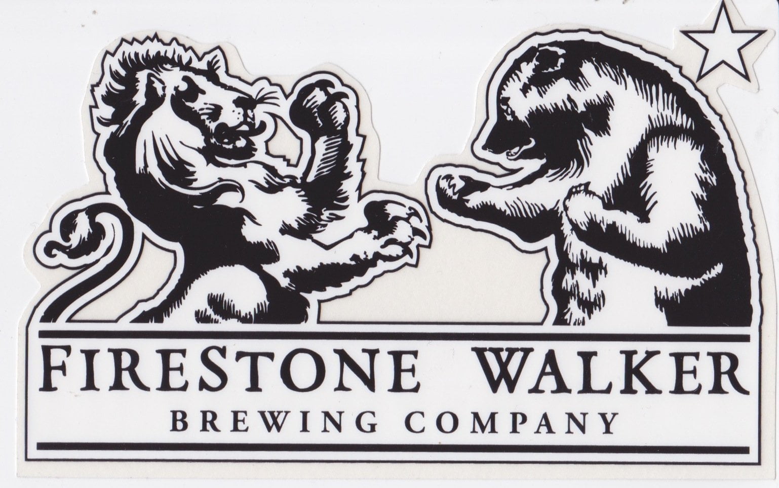 Firestone Walker Brewing Company - 5" x 3" Lion & Bear Logo Sticker ...