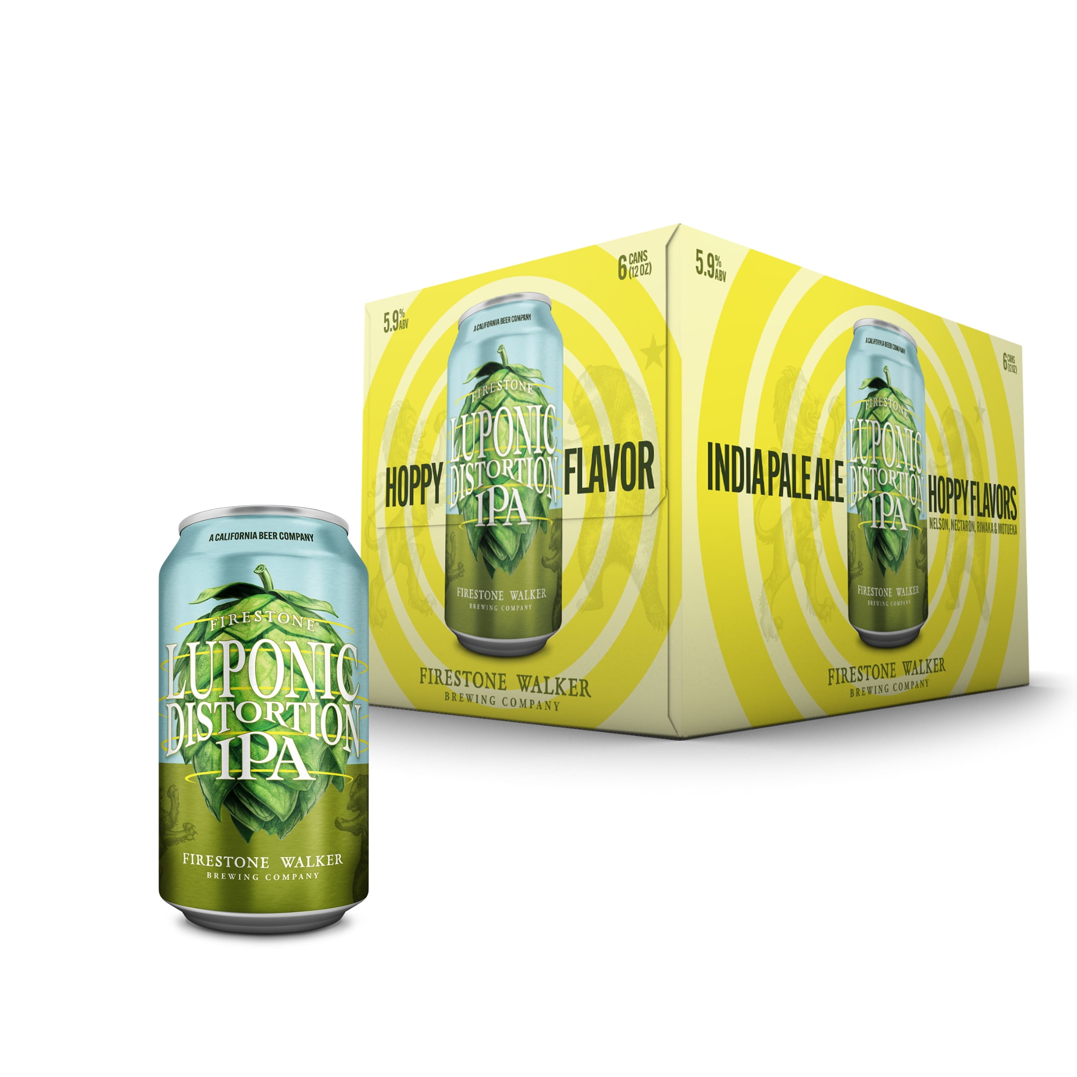 Firestone Walker Luponic Distortion IPA Beer, 6 Pack, 12 fl oz Cans ...