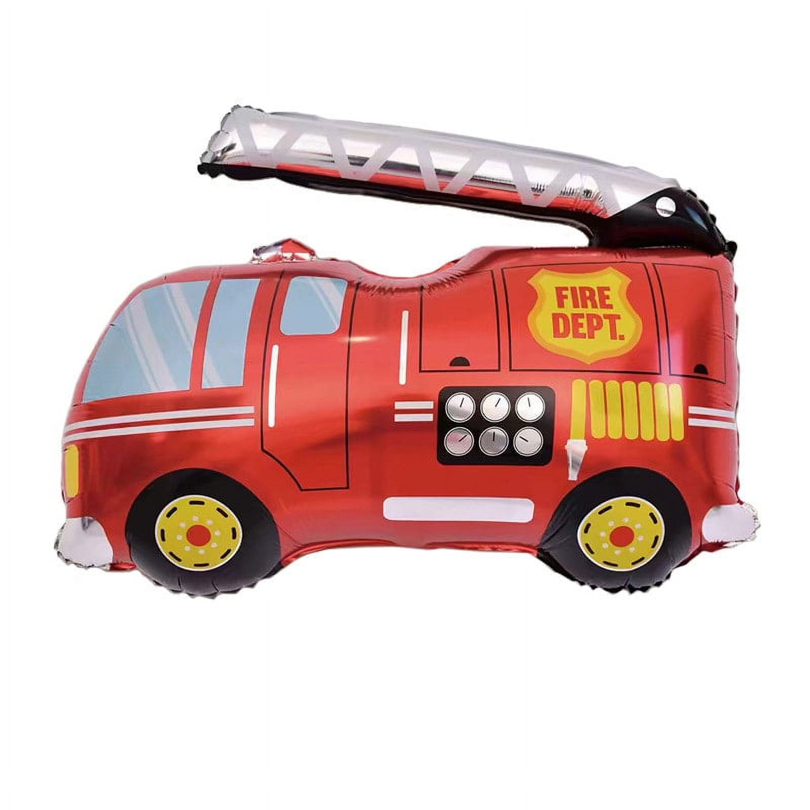 Firetruck Shaped Balloon Firefighter Theme Party Celebrations ...