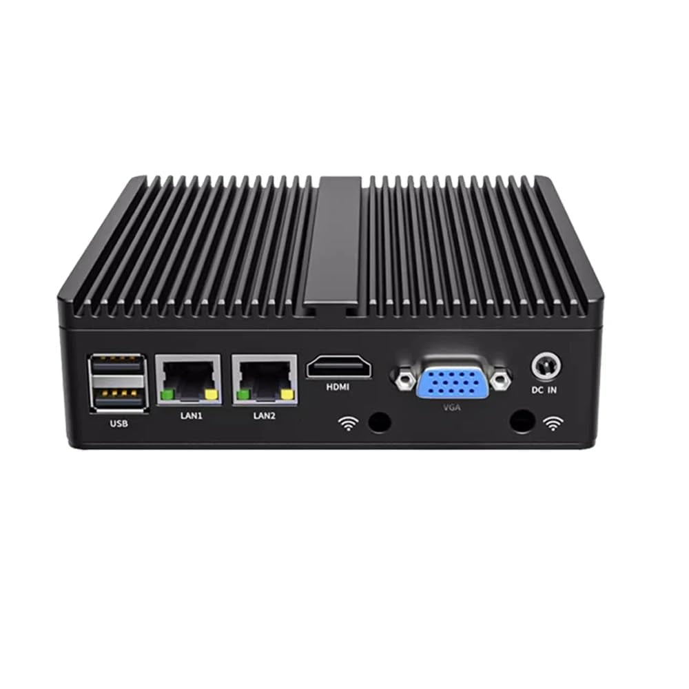 Firewall, Intelligent Soft Routing Micro Appliance/Fanless Mini PC * Intel N2940, 2 x RJ45(1000M ...