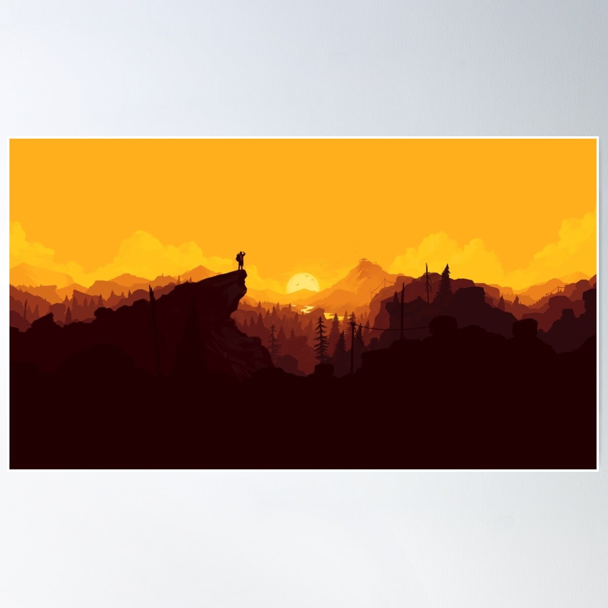 Firewatch Poster Wall Art, Modern Wall Decor For Living Room Bedroom ...