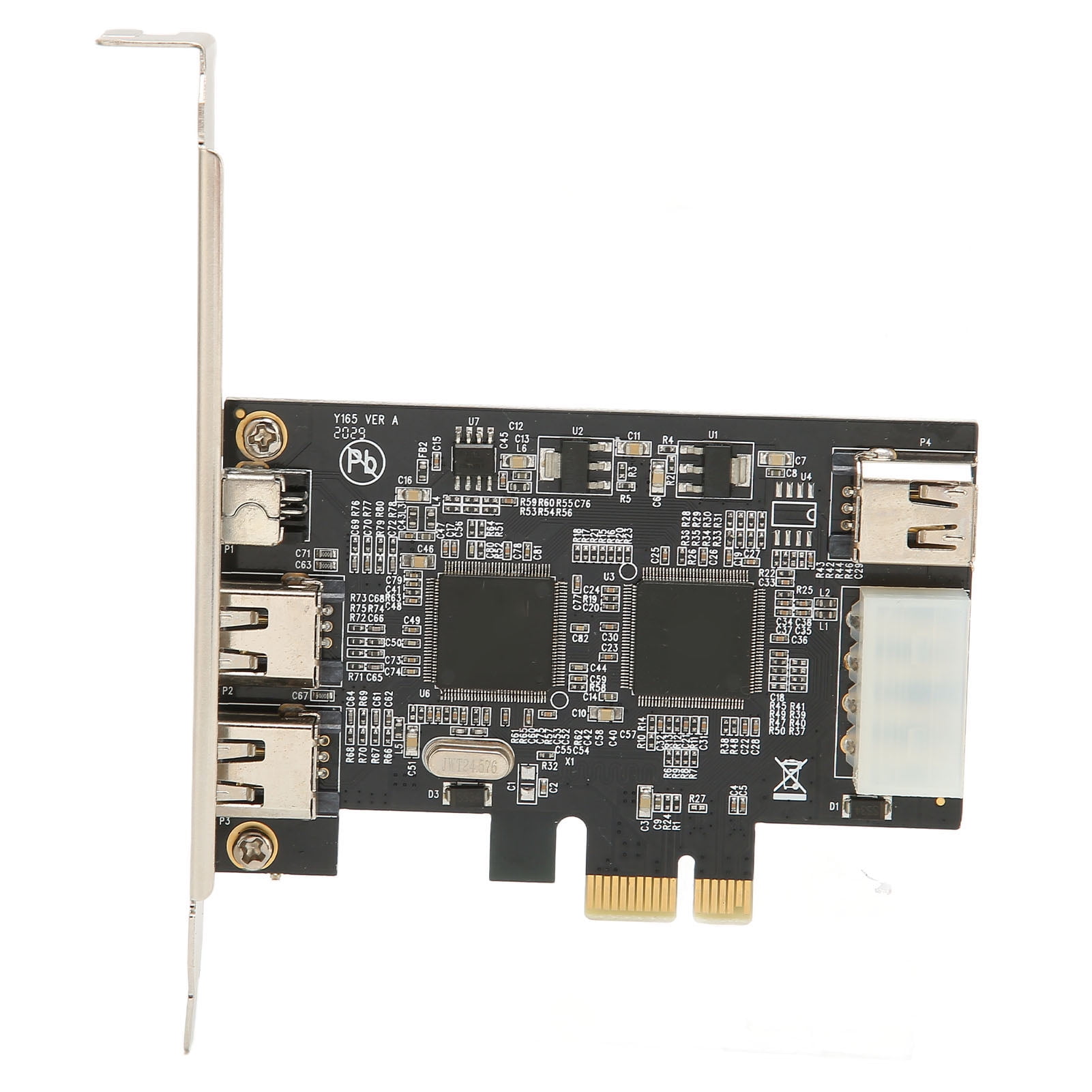 Firewire Adapter Card PCIEx1 to Four Port IEEE 1394A Adapter Riser Card ...