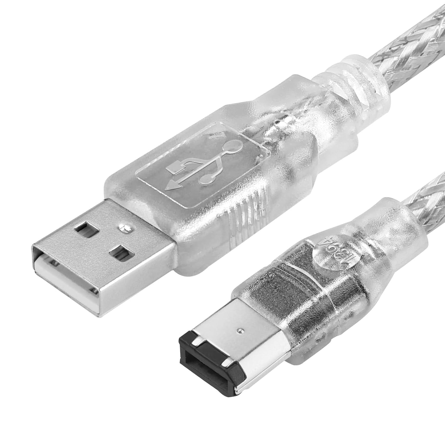 Firewire to USB Adapter Cable 6-Pin IEEE 1394 Male to USB 2.0 Male Converter Firewire 400 1394-a ...