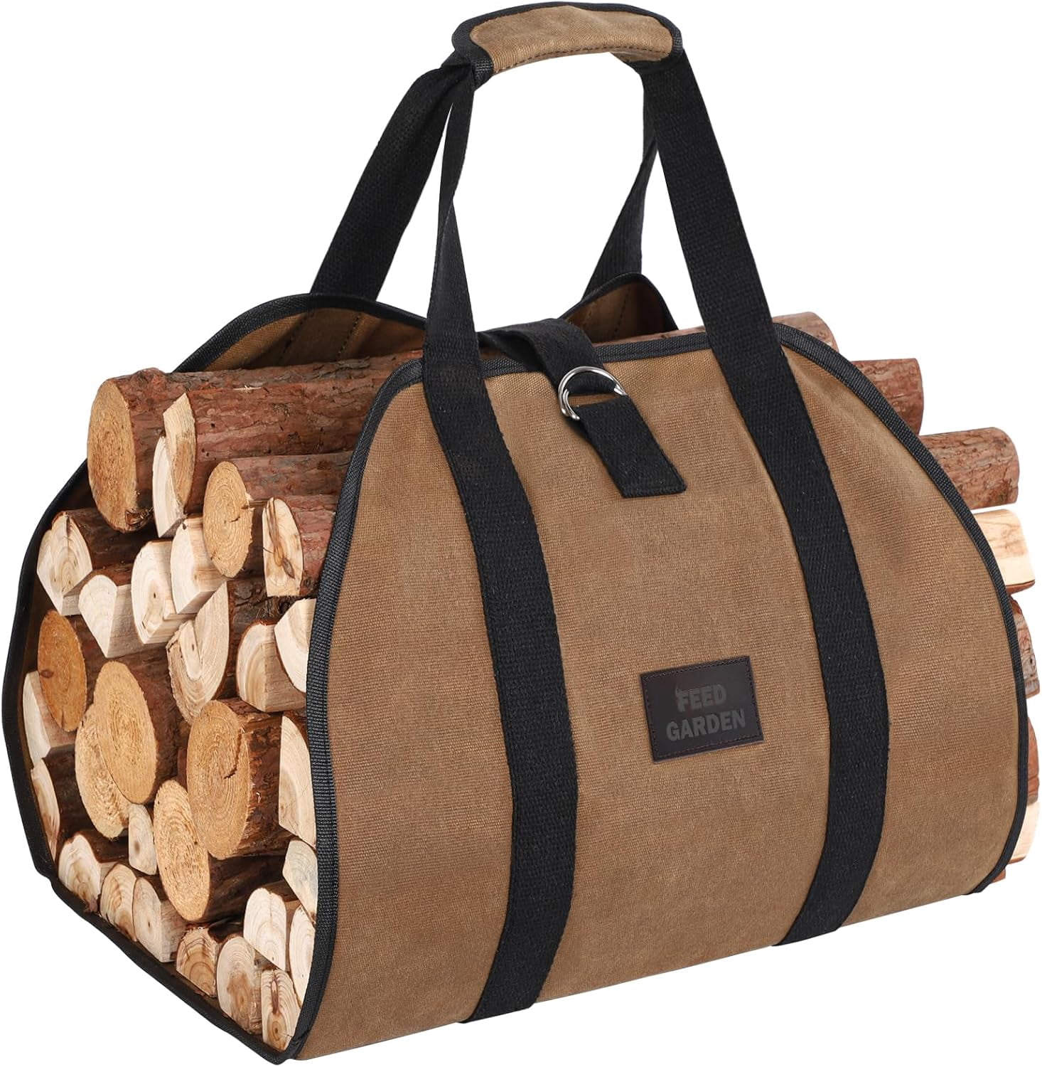 Firewood Carrier Bag Heavy Duty Waxed Canvas Log Carrier for Firewood ...