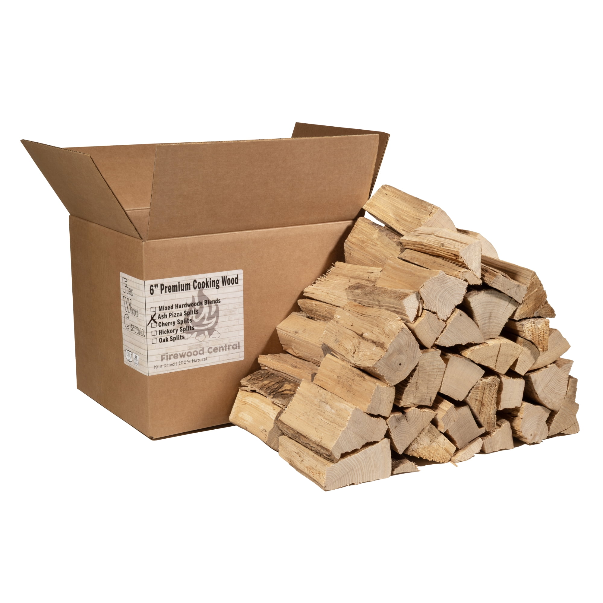 Firewood Central Kiln-Dried Ash Wood – 6” Splits (35-40 Splits) for ...