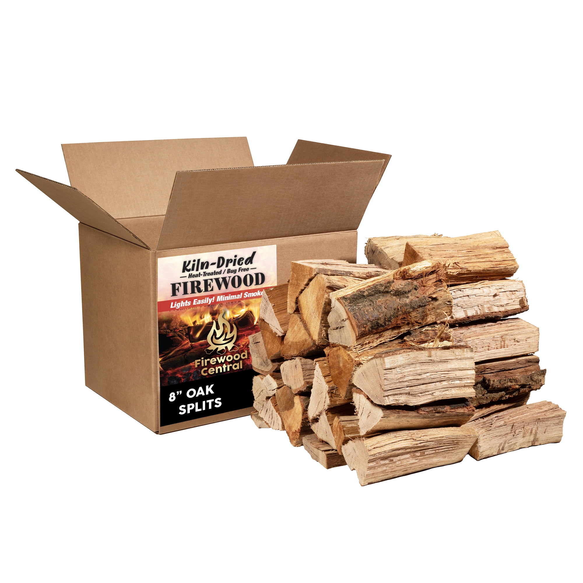 Firewood Central Kiln-Dried PA Oak – 8” Splits (Approx 39.5 lb) – Bold ...