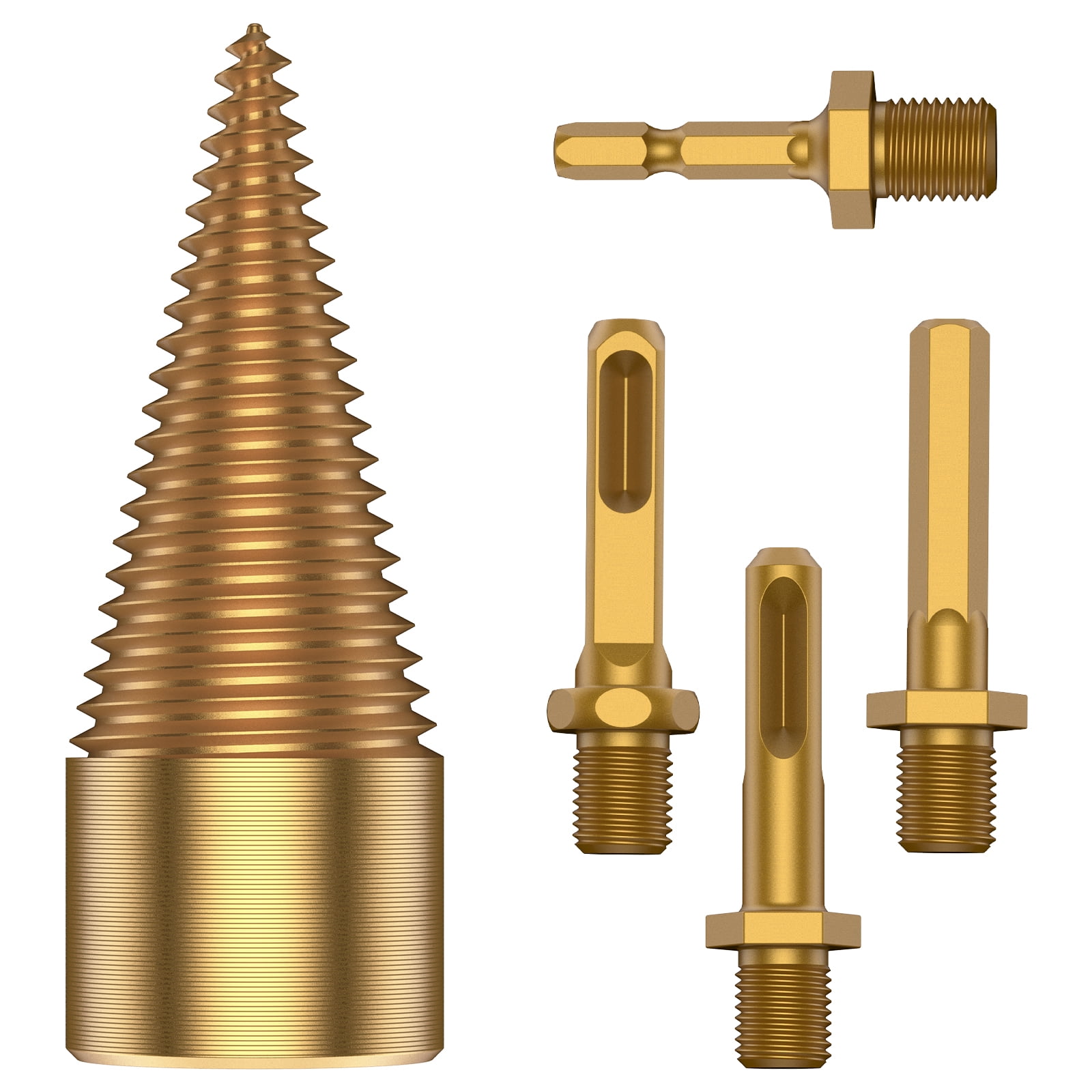 Firewood Drill Bit Set Solid Easy to Use Fire Wood Splitter Drill Bit ...