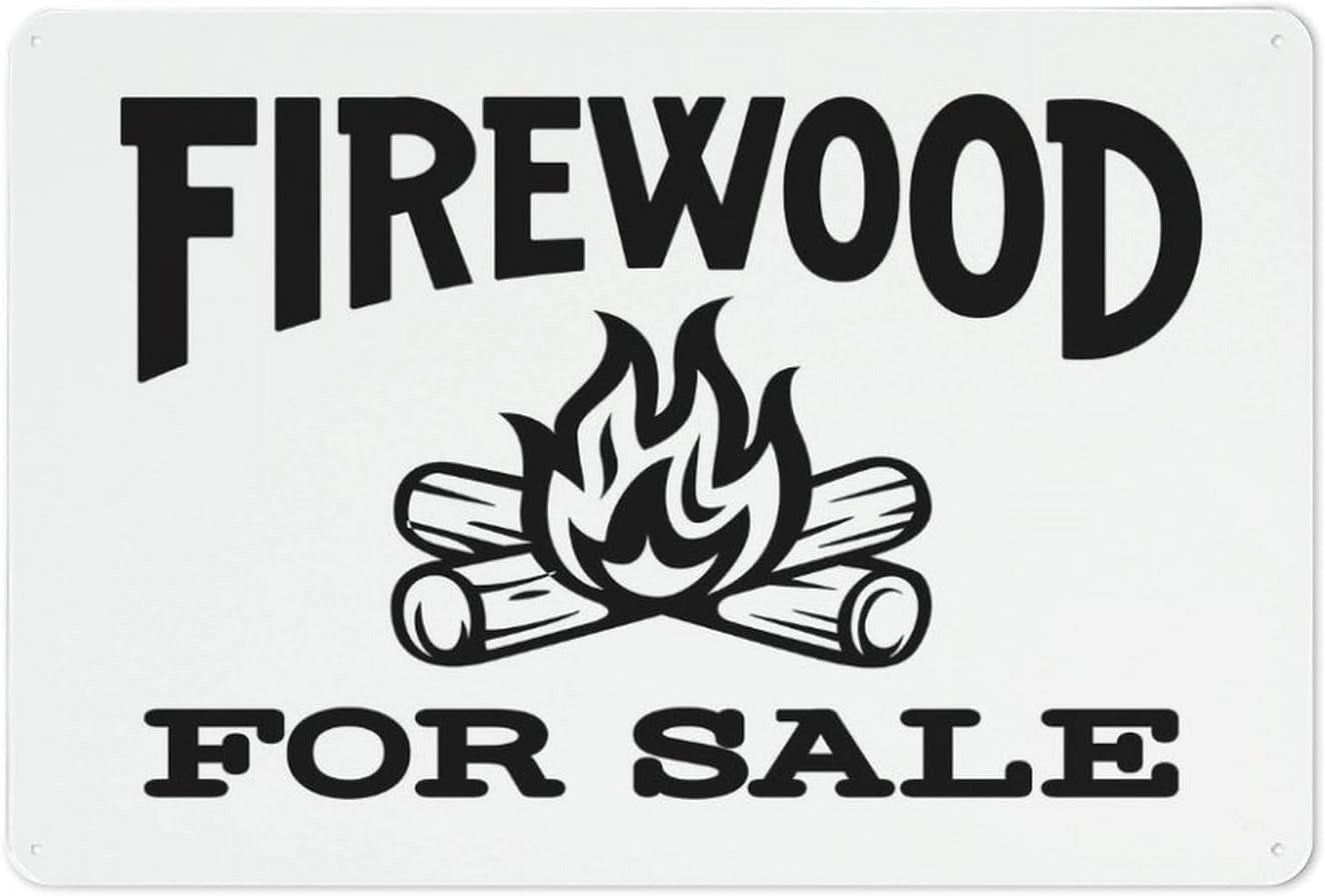 Firewood For Sale Sign 12 X 8 Inches Reflective Aluminum Metal Warning ...