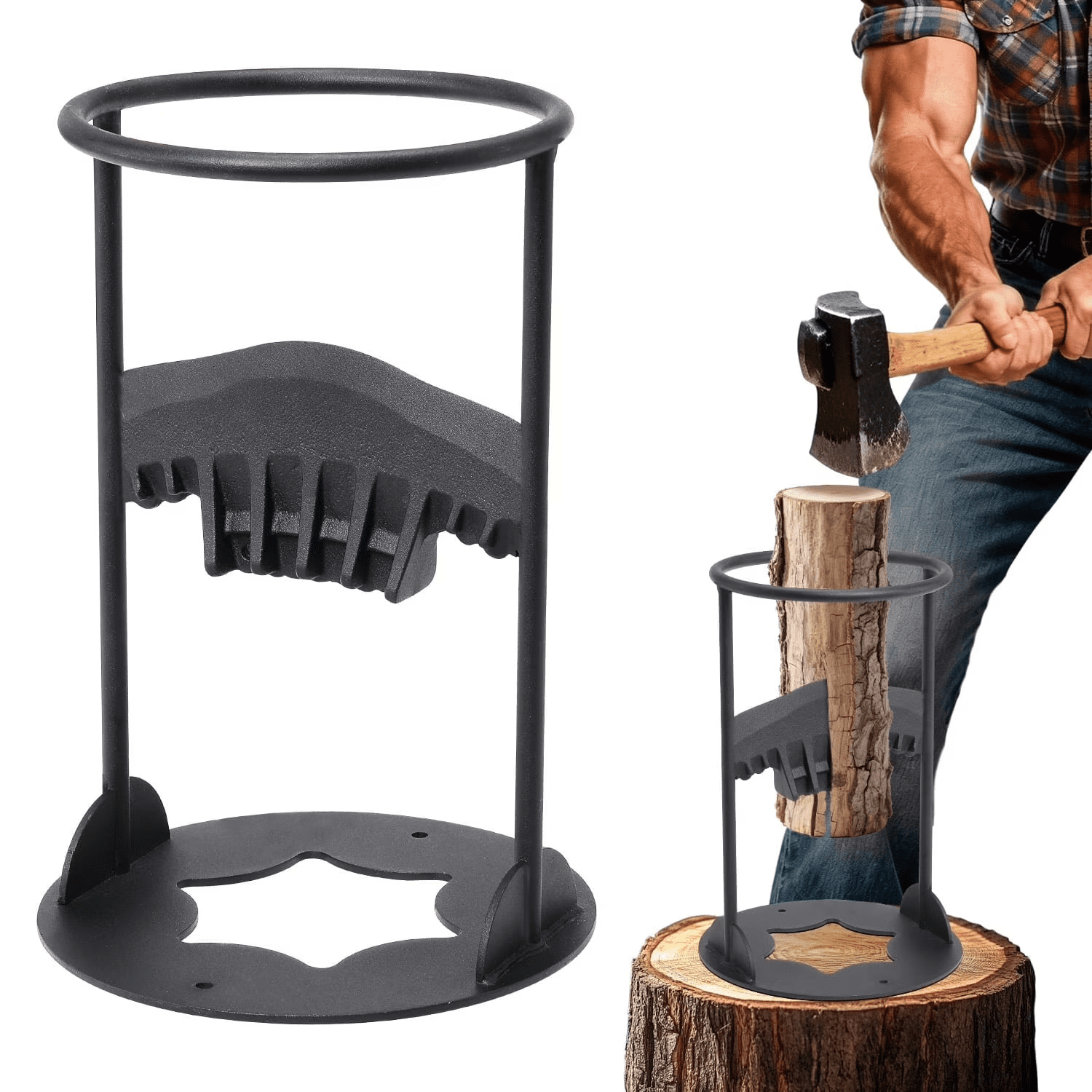 Firewood Kindling Splitter, One-Piece Kindling Splitter for Wood ...