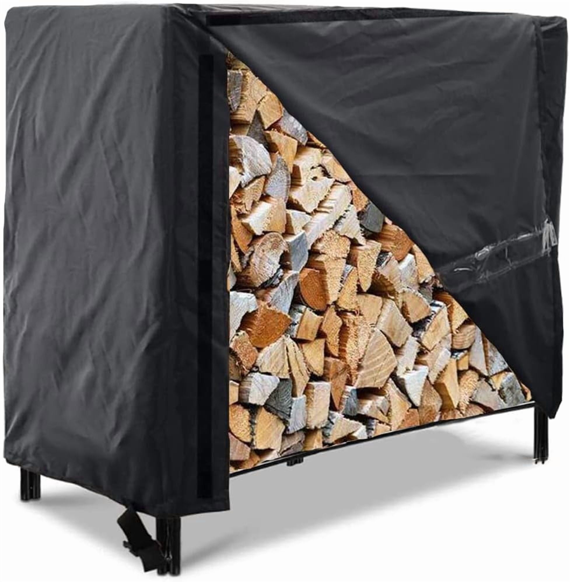 Firewood Log Rack Cover 4ft / 8ft Heavy Duty Waterproof Wood Pile ...