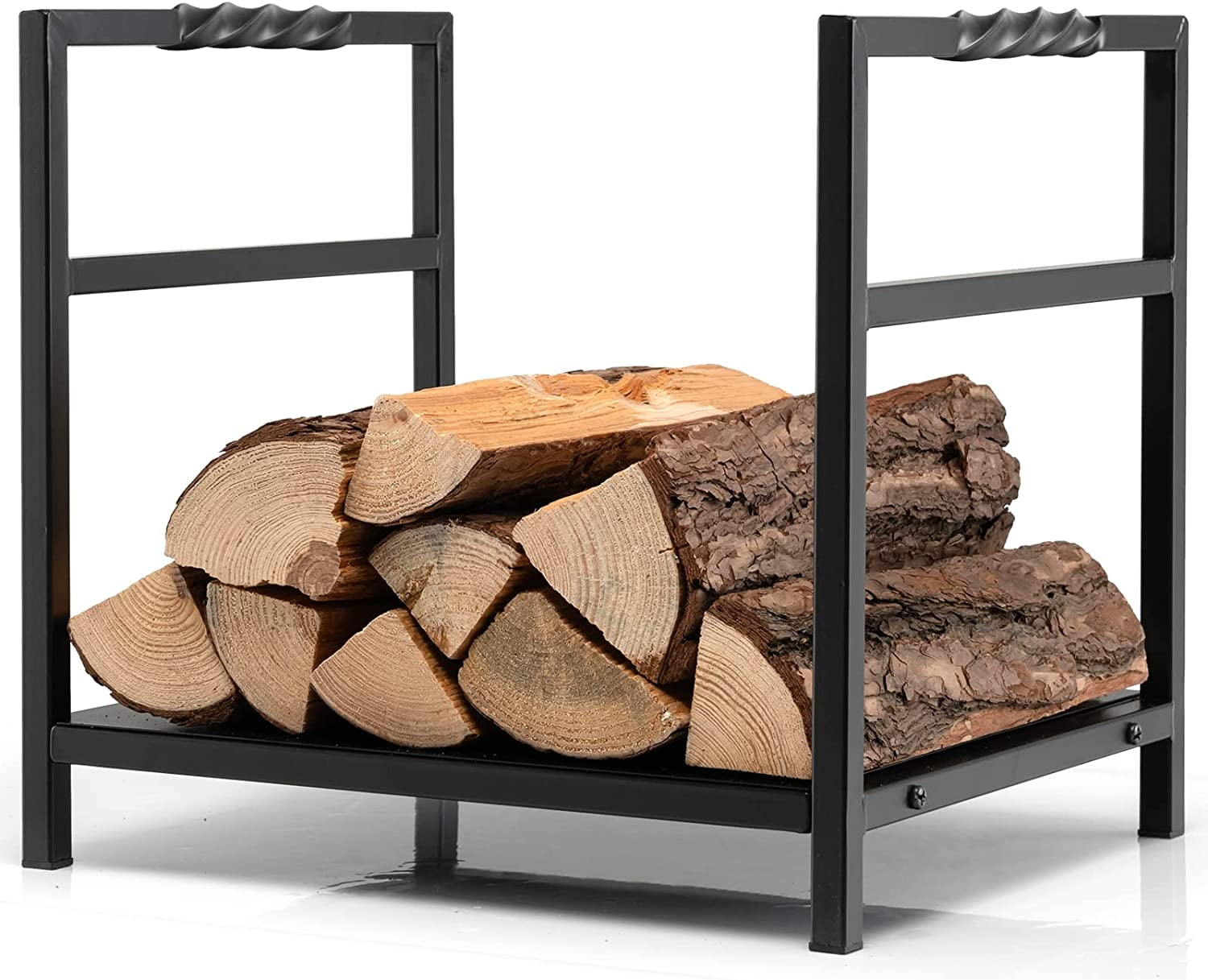 Firewood Log Rack, Heavy Duty Firewood Holder with Unique Handle and ...