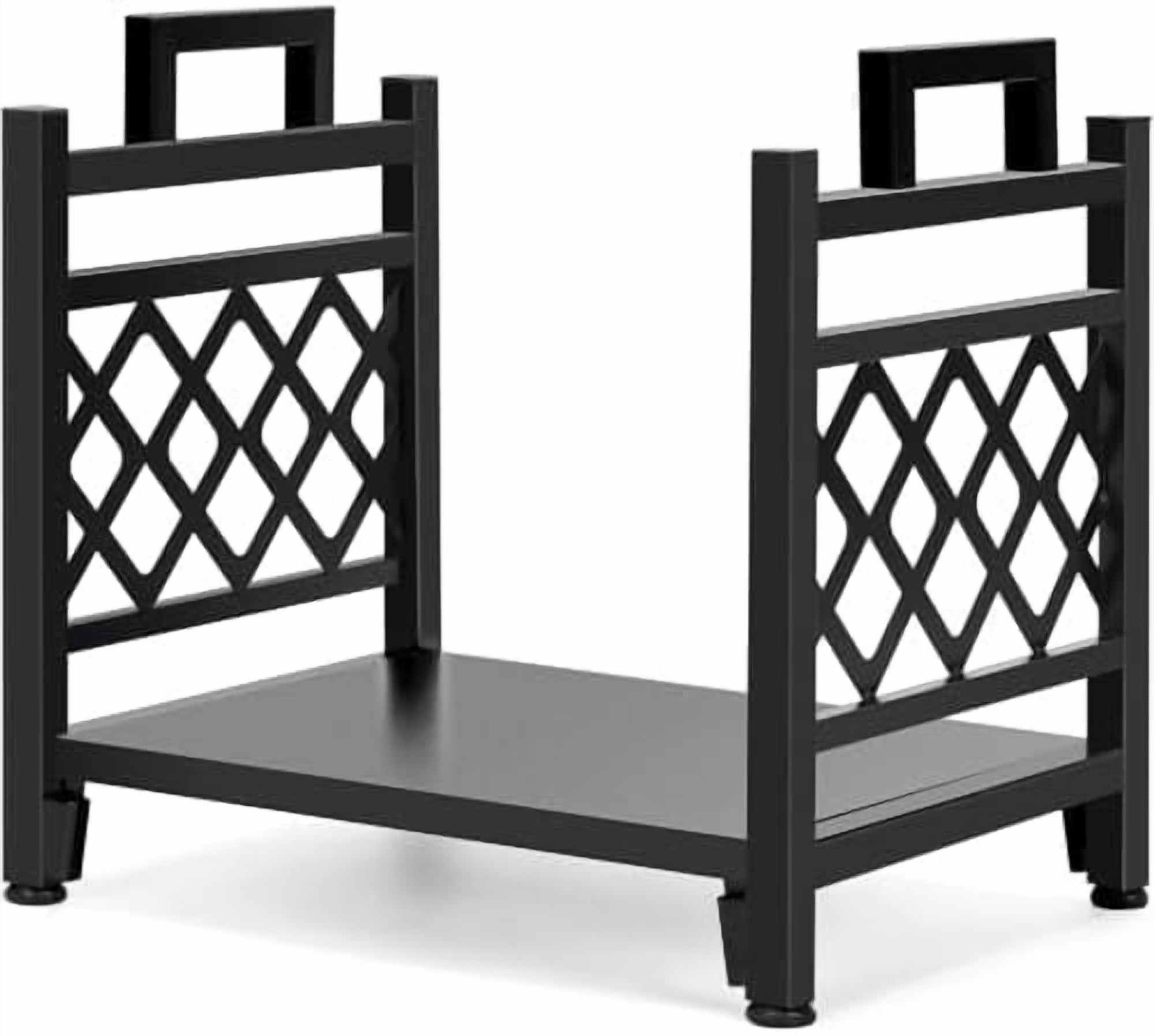 Firewood Log Rack, Iron Wood Lumber Storage Holder for Fireplace, Heavy ...