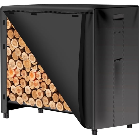 Firewood Log Rack with Cover Outdoor Heavy Duty Firewood Rack With ...