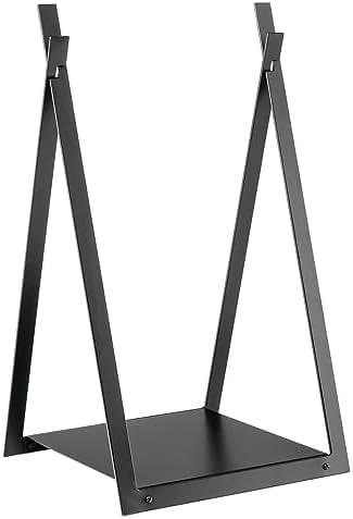 Firewood Rack, 16’’ Decorative Steel Fireplace Wood Storage Stand w ...