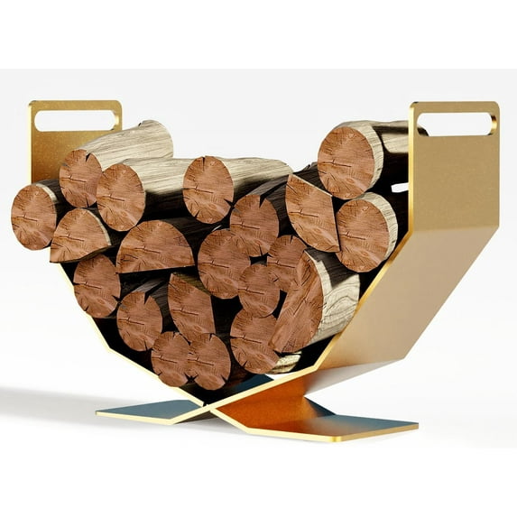 Firewood Rack,17.72 Inches Decorative Heavy Duty Firewood Storage Rack ...