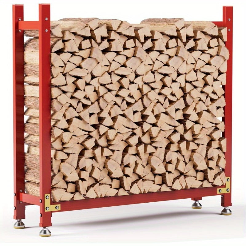 Firewood Rack 4 FT Heavy Duty Indoor Outdoor Firewood Holder Stacker ...