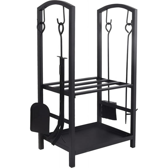 Firewood Rack Indoor 4 Piece Set, Firewood Rack, Outdoor Log Holder ...