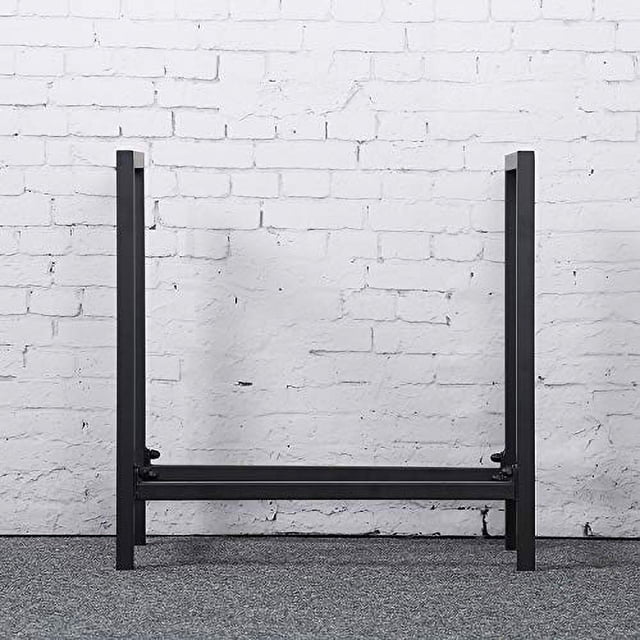 Firewood Rack Log Rack 24 Inch Indoor/Outdoor Fire Wood Storage Black ...